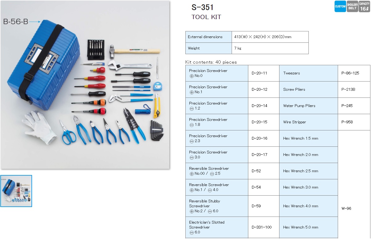 Ichiban Precision Sdn Bhd - Hozan - Hozan TOOL KIT